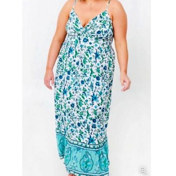 ARULA | Dresses | Arula Womens Floral Tiered Spaghetti Strap Maxi Dress ...